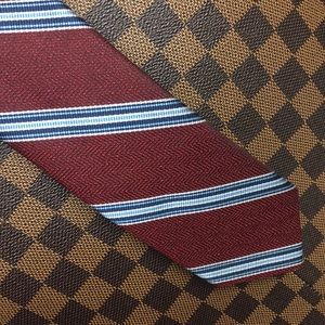 Bar III | Accessories | Bar Iii Red Burgundy Multiblue Corby Striped ...